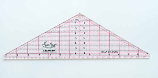 Matching up the points on your half diamond shapes for quilting perfection
