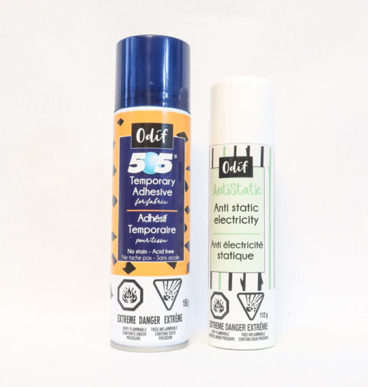 Quilters' favorite basting spray: ODIF 505 Temporary Fabric Adhesive