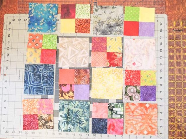 Honoring Earth Day: use your stash to make a quilted patchwork cushion
