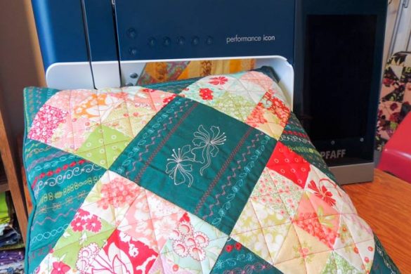 Practicing free-motion quilting with the PFAFF performance icon