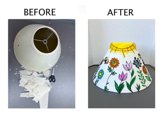 Recovering a lampshade with Mont Marte art supplies - Part 1 - QUILTsocial