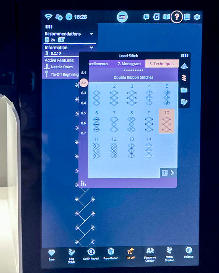Exclusive Double Ribbon Stitch Techniques on the PFAFF creative icon 2 ...