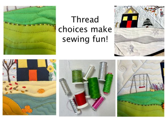 Create texture with thread painting and invisible thread | Applique FUN ...