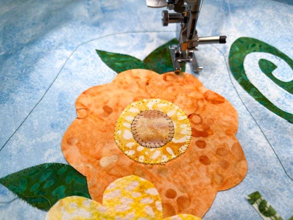Machine applique letters and flowers with HeatnBond: Great for quilting ...
