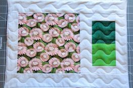Connecting the pieces to complete a reversible quilted banner - QUILTsocial
