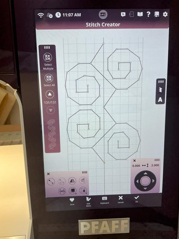 Stitch Creator on the PFAFF creative icon 2 – Altering Built-in ...