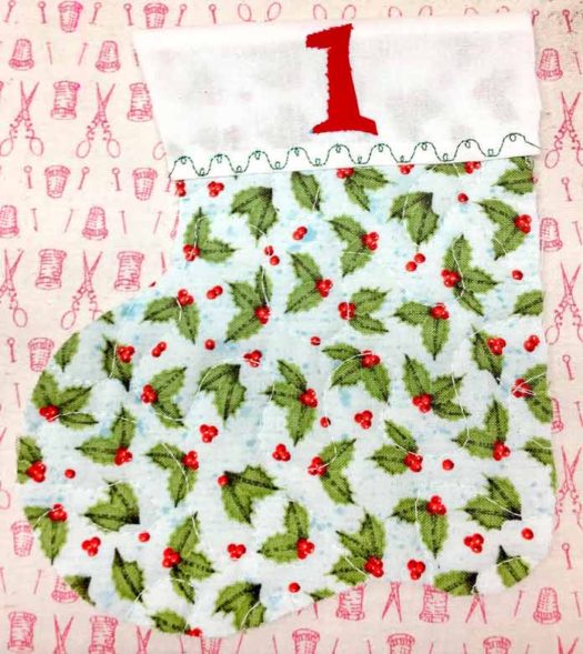 Mini Holiday Countdown Stockings are sew easy to make