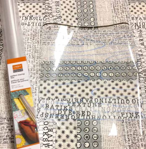 UNIQUE pattern tracing film helps to audition quilting options