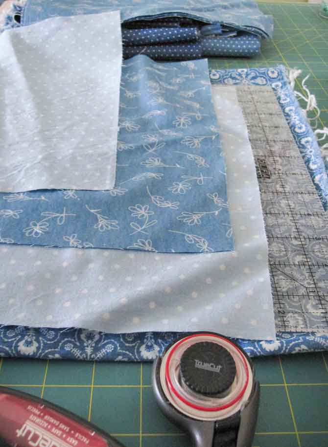Chambray fabric is perfect for the quilted towel